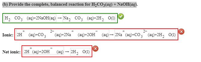 Solved (b) Provide the complete, balanced reaction for | Chegg.com