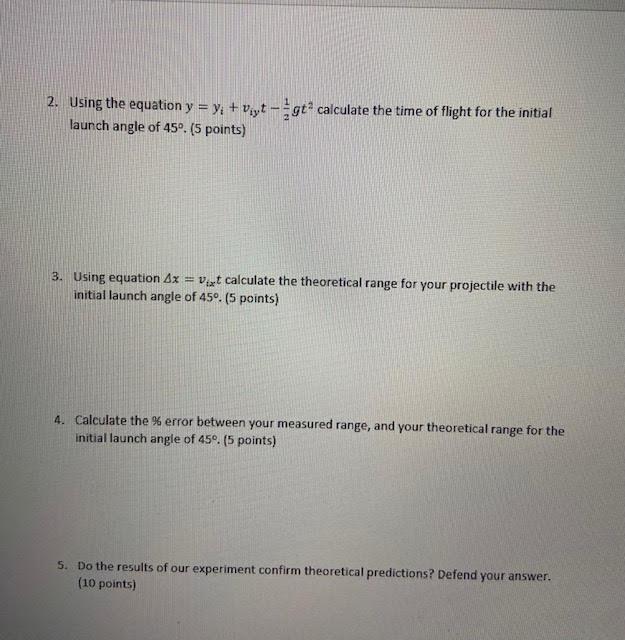 Table 1: Even Plane Height (y=0) ( 20 points) Time of | Chegg.com Table 1: Even Plane Height (y=0) ( 20 points) Time of | Chegg.com
