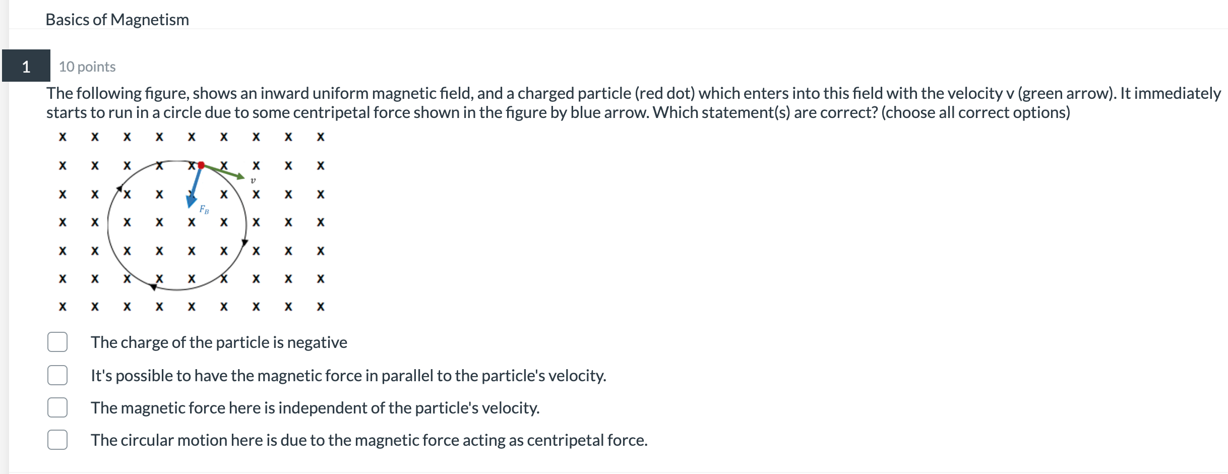 Solved Basics of Magnetism 1 10 points The following figure, | Chegg.com