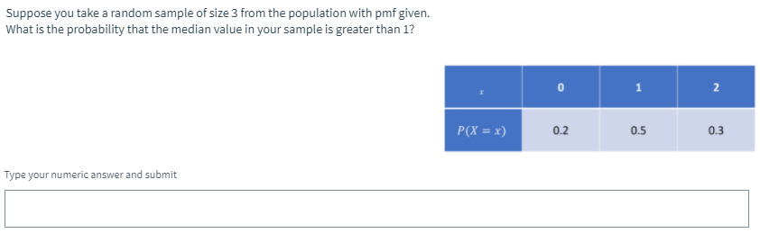 Solved Suppose you take a random sample of size 3 from the | Chegg.com