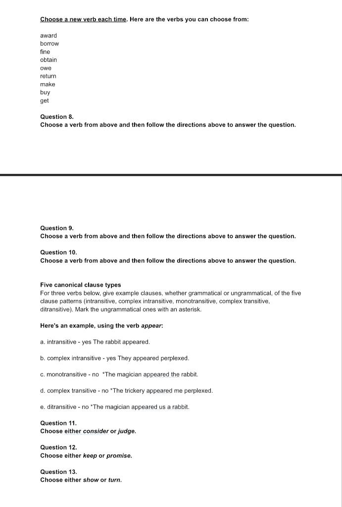 Subjects Identify the subject in each of the examples | Chegg.com