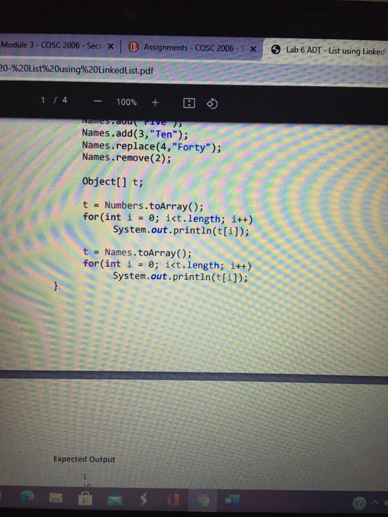 Solved ADT List using LinkedList Complete and Change the | Chegg.com