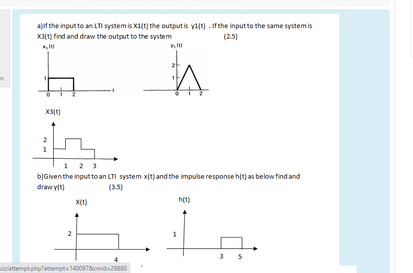 Solved a)If the input to an LTI system is X1(t) the output | Chegg.com