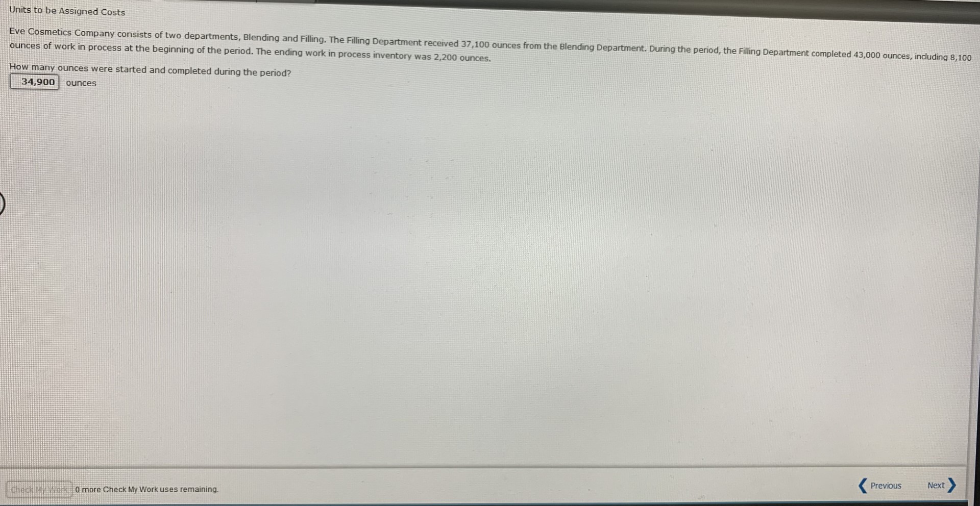 Solved Packing Department. There were 1,120 units in process | Chegg.com