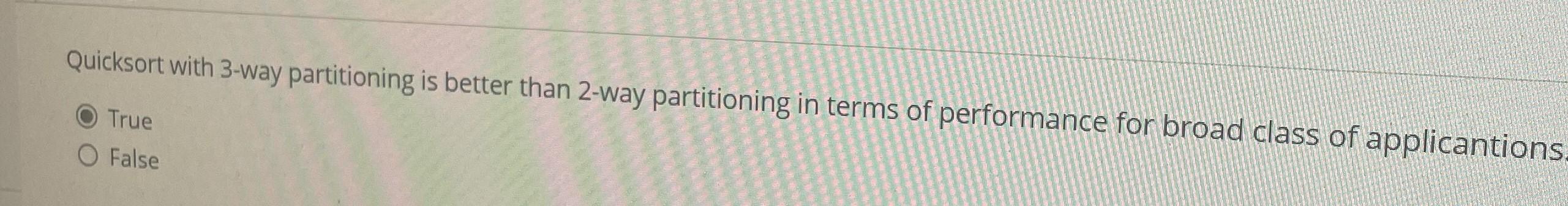 Solved On average, the time complexity of quicksort is in | Chegg.com