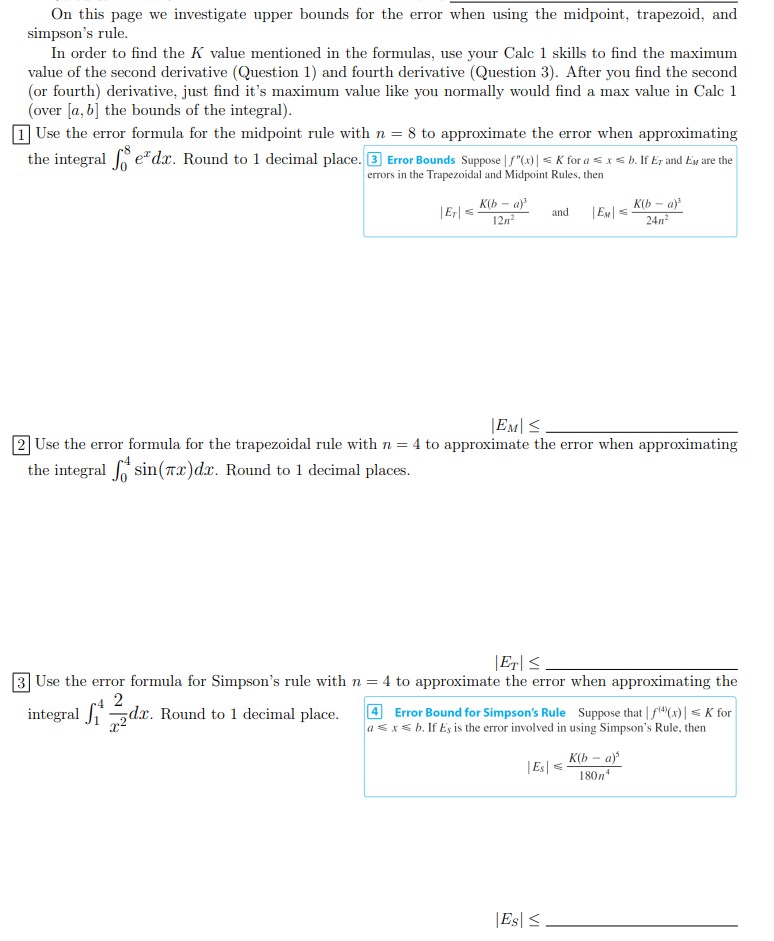 Solved On this page we investigate upper bounds for the | Chegg.com