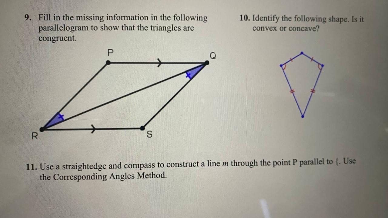 Solved 9. Fill in the missing information in the following | Chegg.com