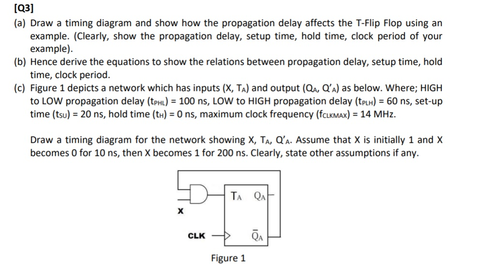 [Q3] (a) Draw a timing diagram and show how the | Chegg.com