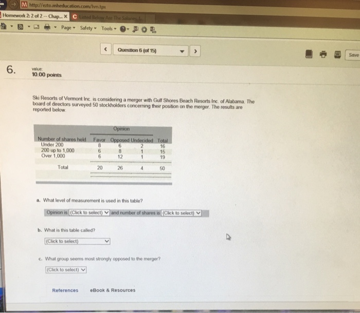 Solved Homework 22 of 2 --Chap. x Page Safety Tools Queston | Chegg.com