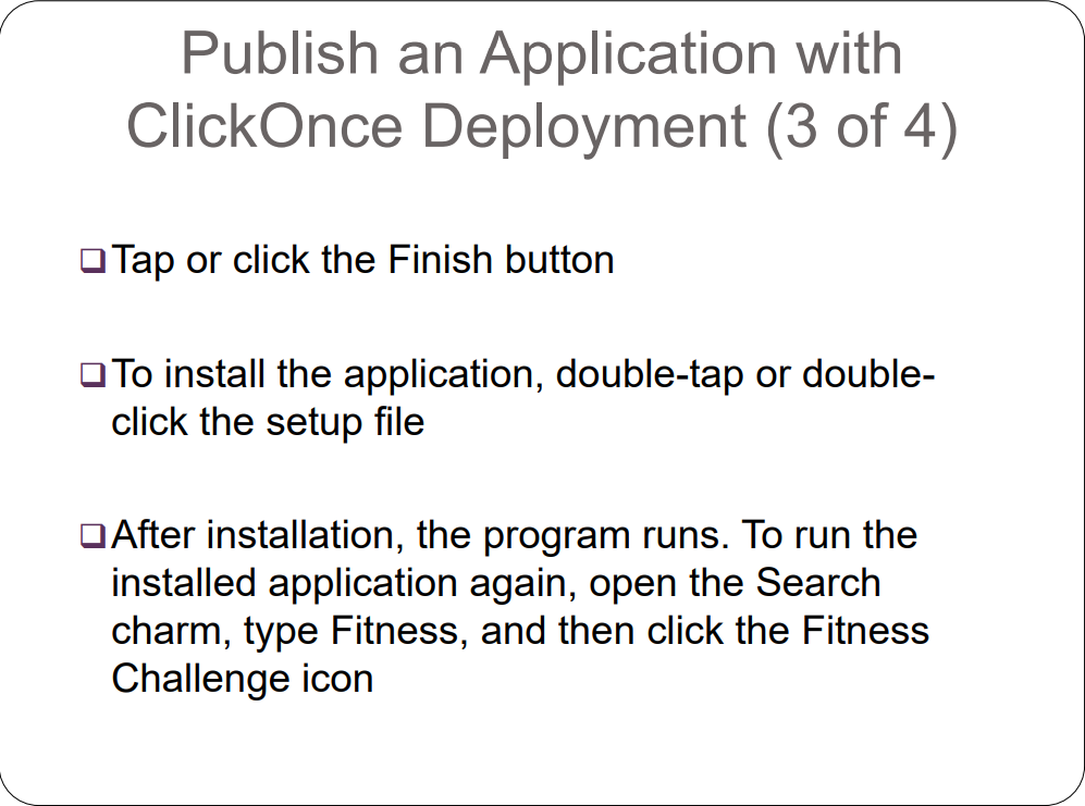 Solved Publish An Application With Clickonce Deployment 1 