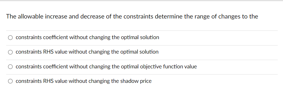 Solved The allowable increase and decrease of the | Chegg.com