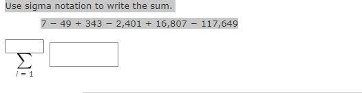 Solved Use sigma notation to write the sum. | Chegg.com