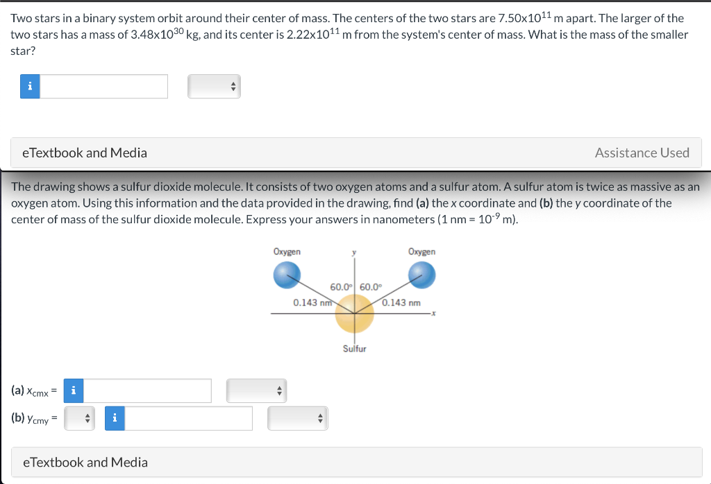 Solved Two stars in a binary system orbit around their | Chegg.com
