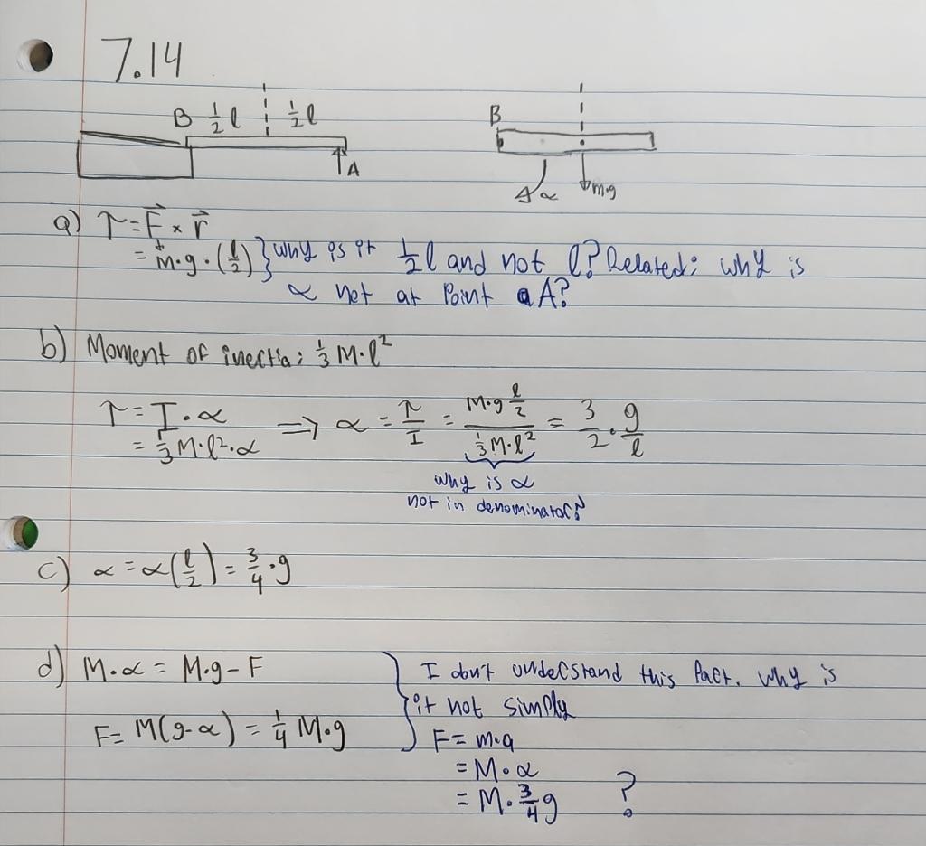 Solved Stick on table: A uniform stick of mass M and length | Chegg.com