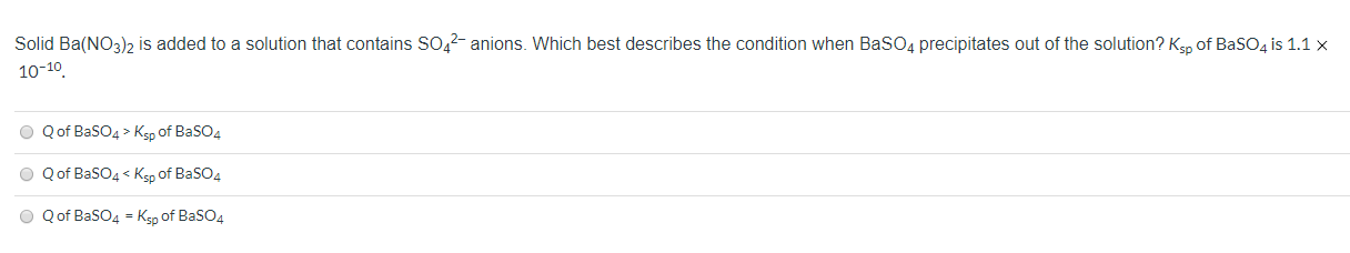 Solved Solid Ba(NO3)2 is added to a solution that contains | Chegg.com