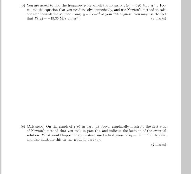 Solved 4. For a given temperature T, the intensity of light | Chegg.com