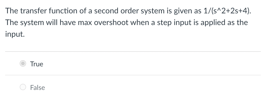 Solved The transfer function of a second order system is | Chegg.com