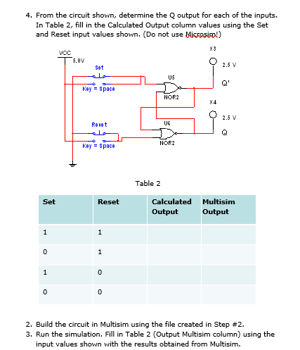 4. From the circuit shown, determine the Q output for | Chegg.com