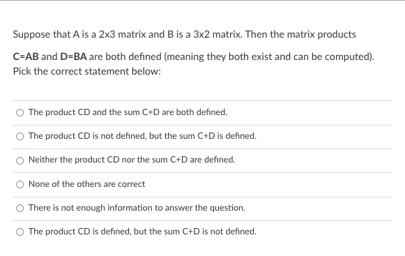 Solved Suppose that A is a 2x3 matrix and B is a 3x2 matrix. | Chegg.com