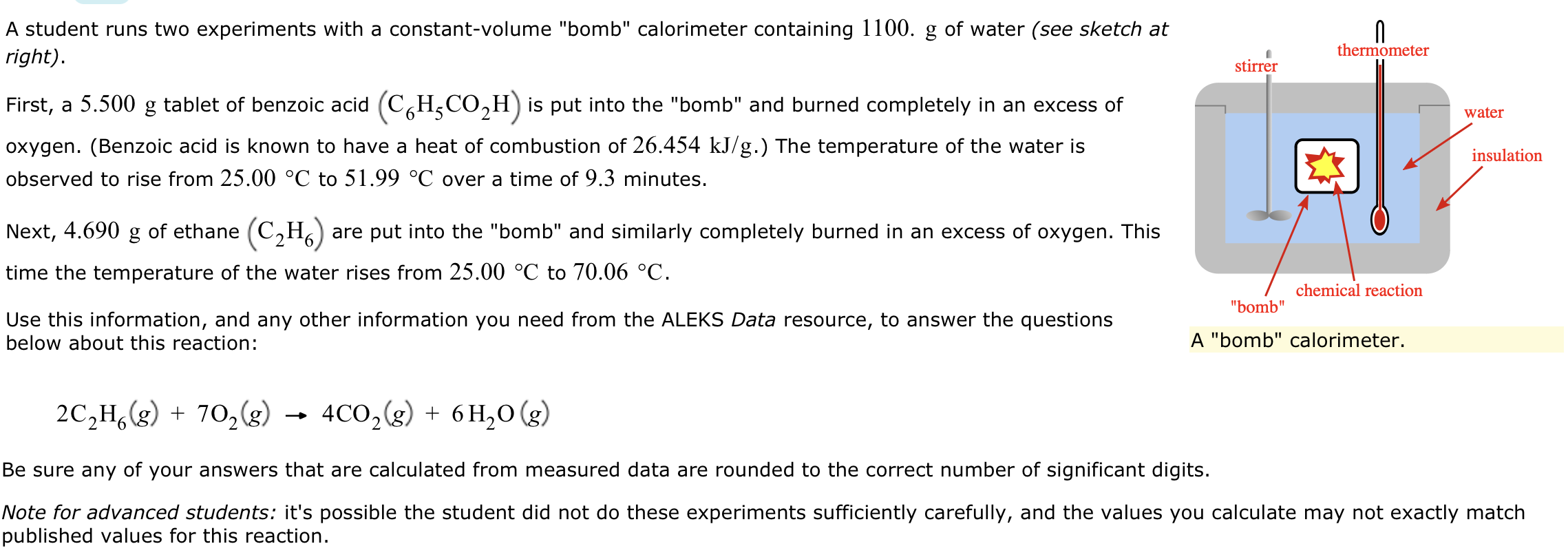 Solved A student runs two experiments with a constant-volume | Chegg.com