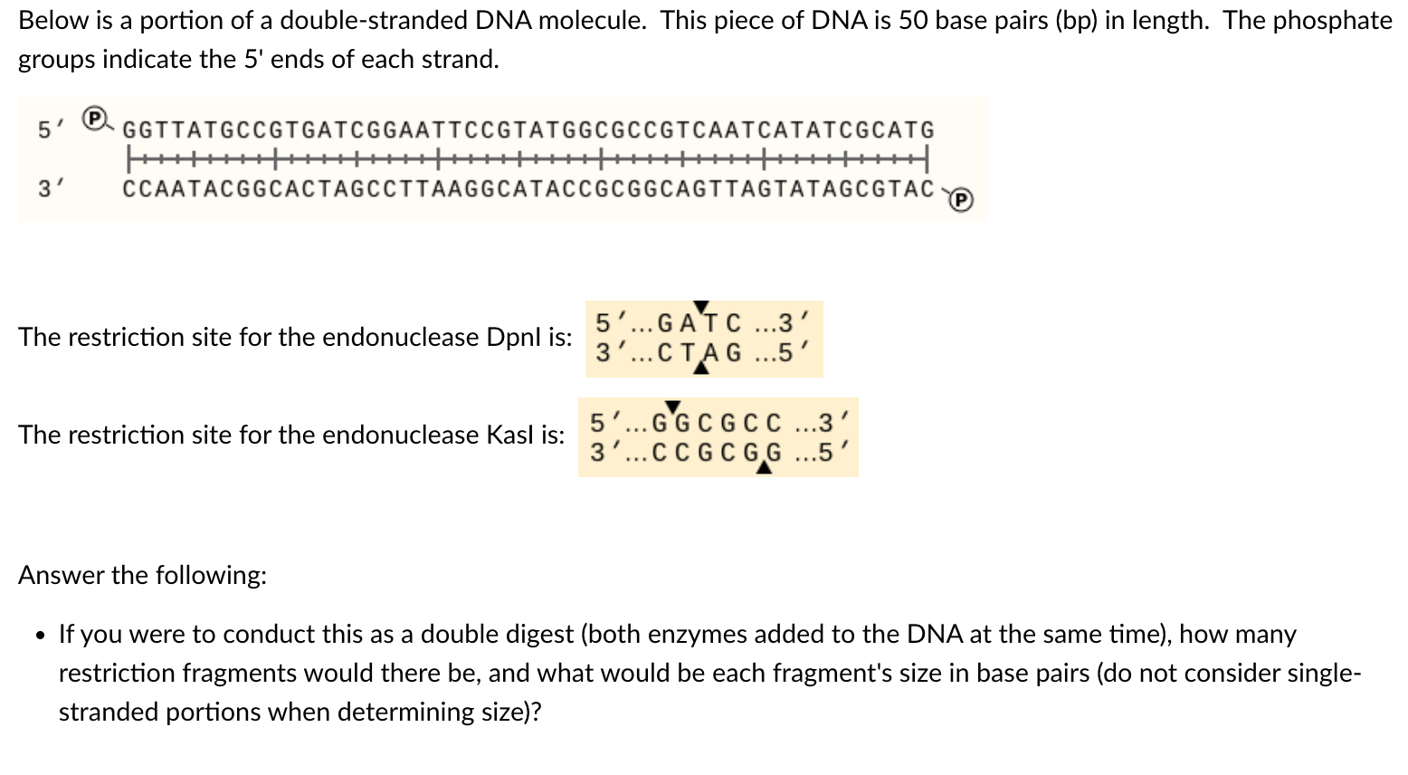 Solved Below is a portion of a double-stranded DNA molecule. | Chegg.com