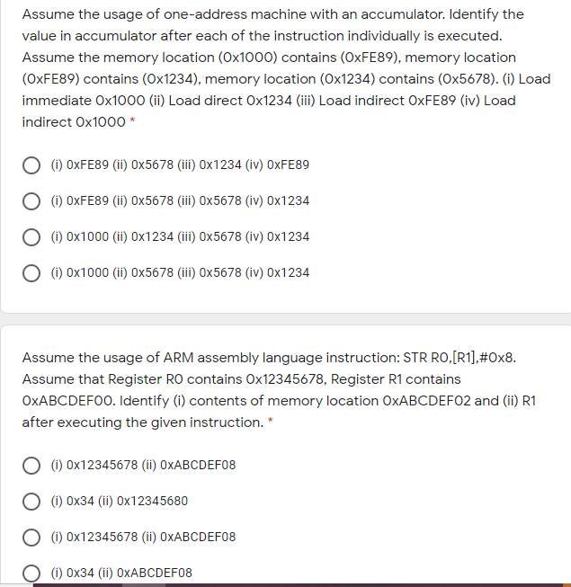 Solved Assume the usage of one-address machine with an | Chegg.com
