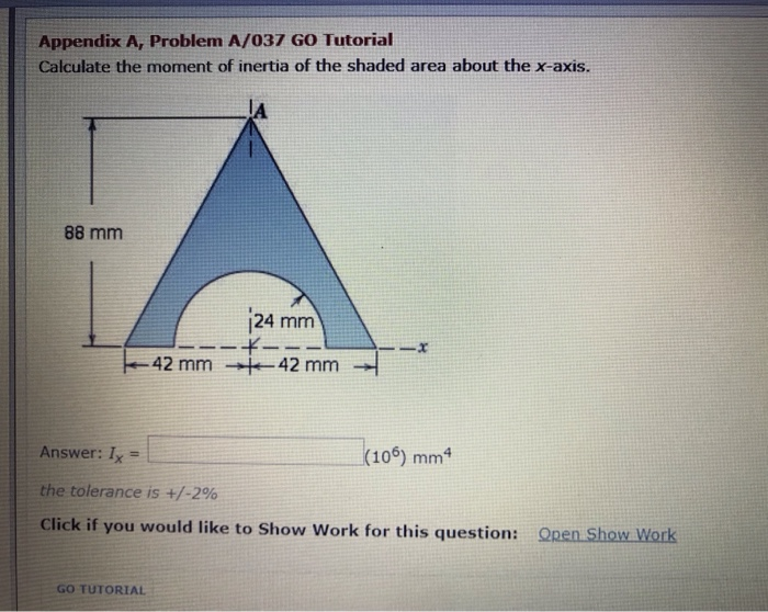 Solved Appendix A, Problem A/037 GO Tutorial Calculate the | Chegg.com