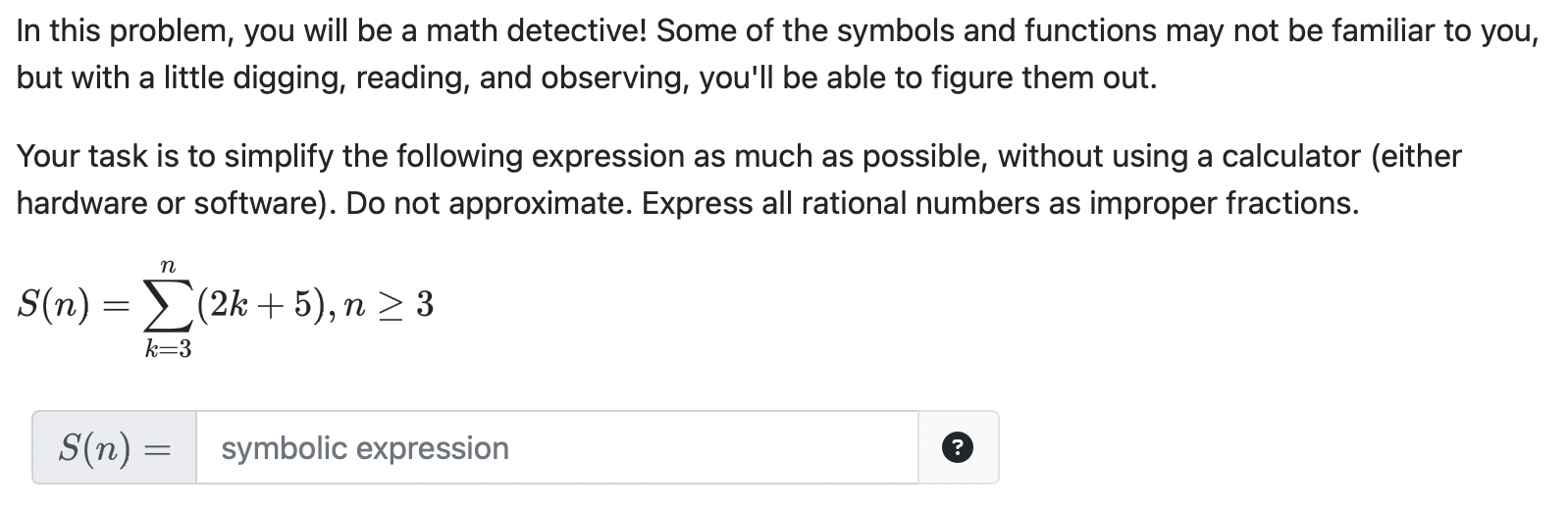 Solved In this problem, you will be a math detective! Some | Chegg.com