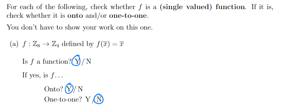 Solved For each of the following, check whether f is a | Chegg.com