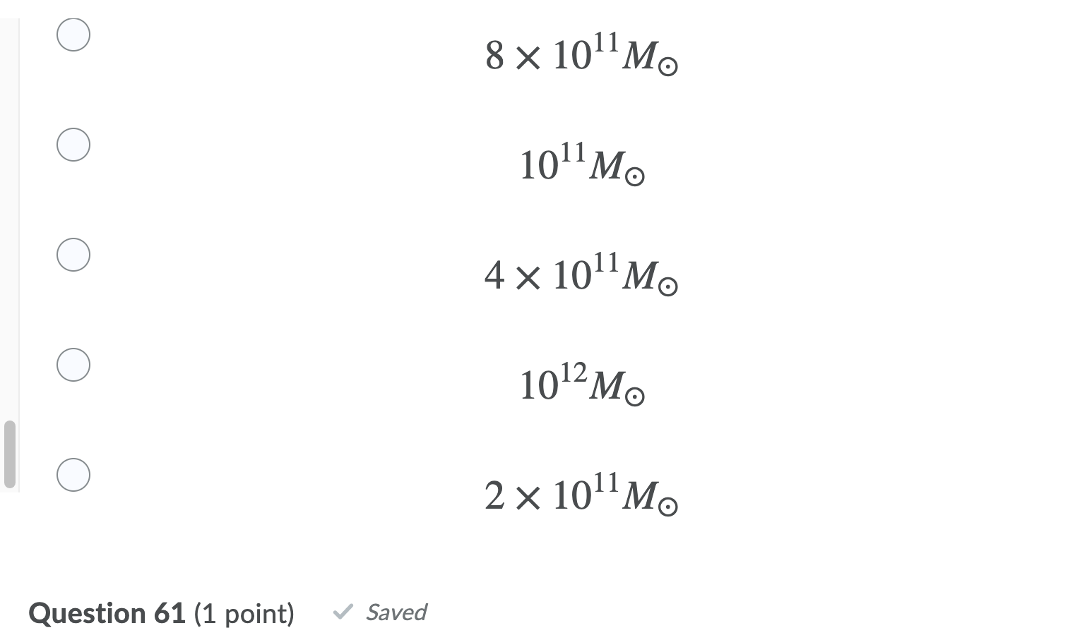 Solved 8x 10''Mo 1011 M. 4 x 1011 M. 1012 M. 2 x 10''Mo | Chegg.com