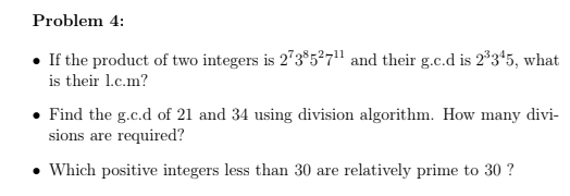 Solved - If the product of two integers is 273852711 and | Chegg.com