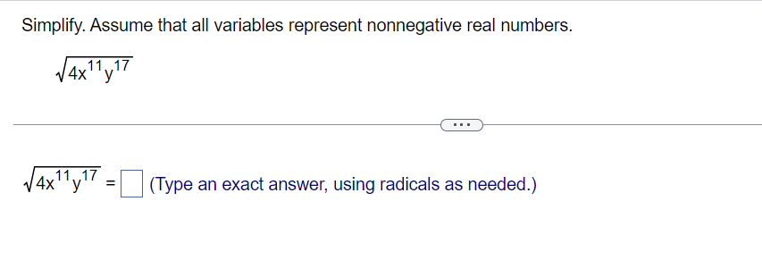 Solved Simplify. Assume that all variables represent | Chegg.com