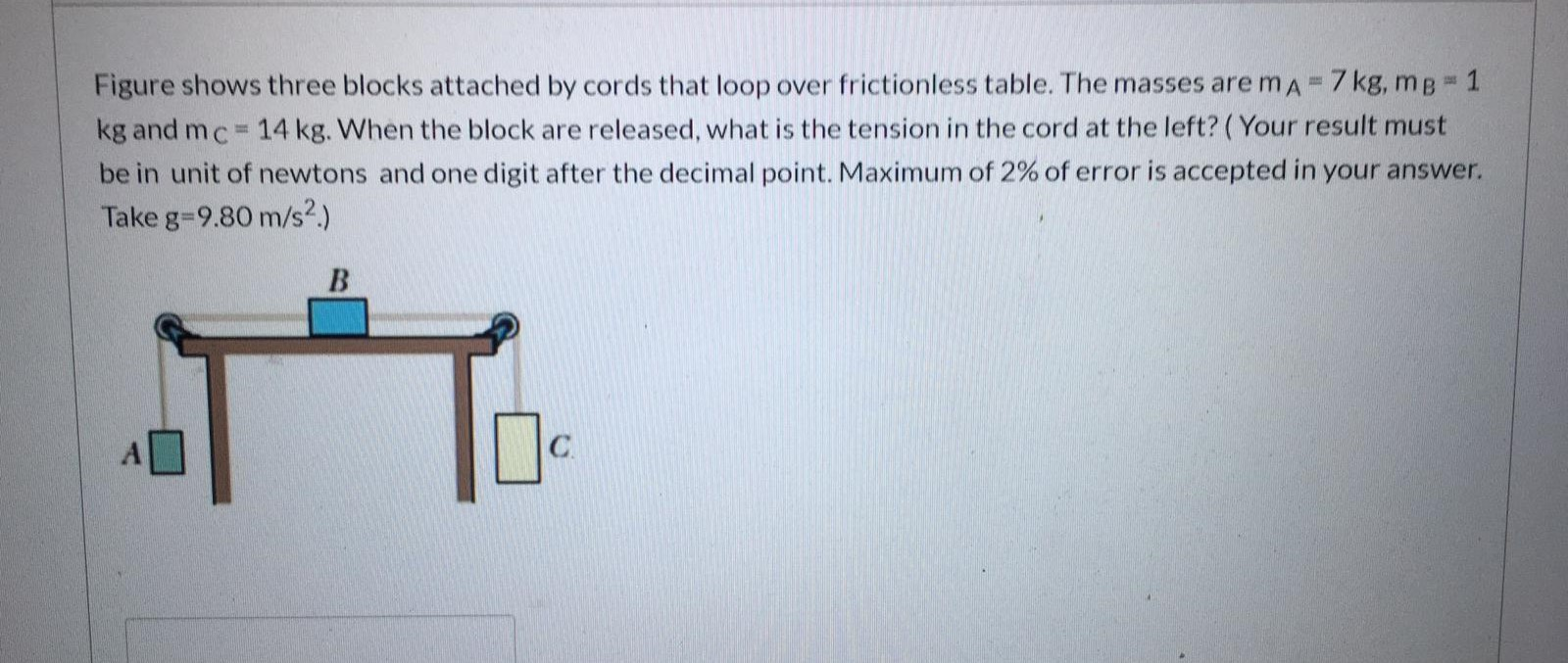 Solved Figure shows three blocks attached by cords that loop | Chegg.com