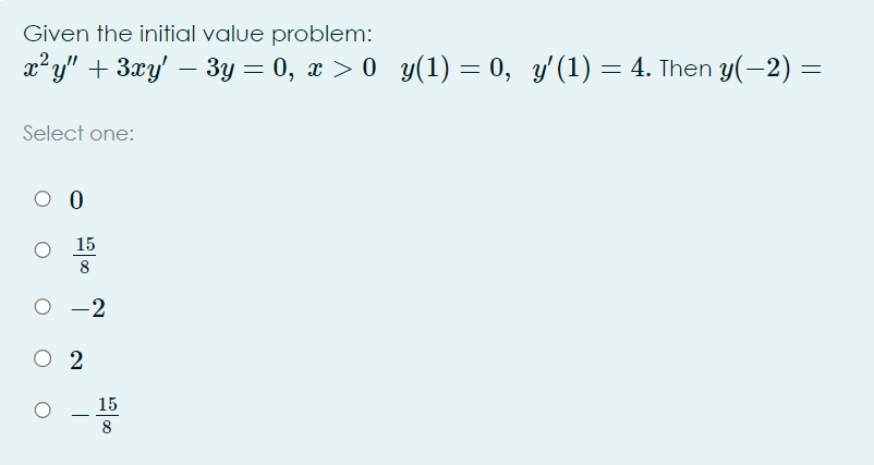 Solved Given the initial value | Chegg.com