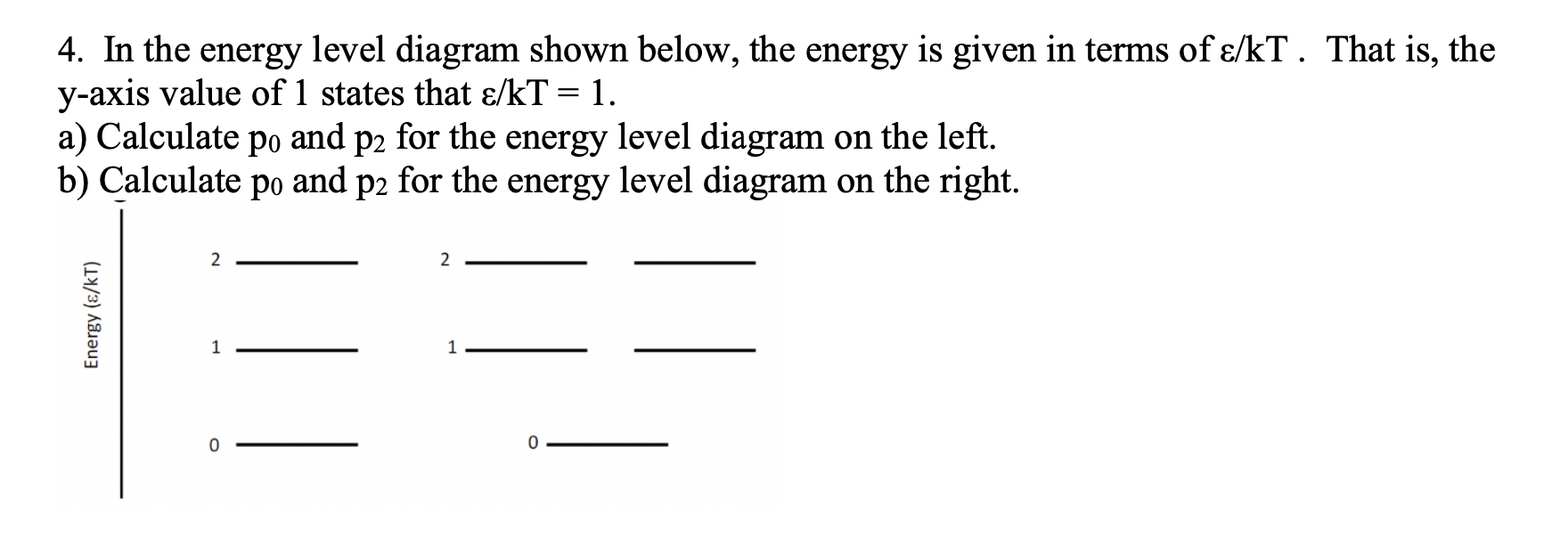 Solved 4. In the energy level diagram shown below, the | Chegg.com