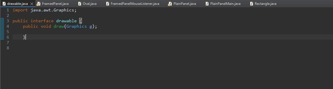 Solved 1 import java.awt. Graphics; public interface | Chegg.com
