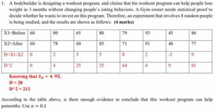 Solved I. A bodybuilder is designing a workout program, and | Chegg.com