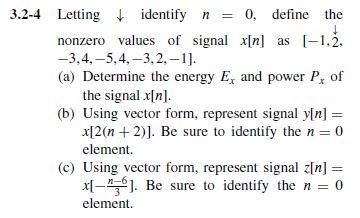 Solved Letting ↓ identify n = 0, define the nonzero values | Chegg.com
