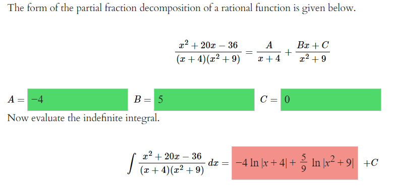 Solved The form of the partial fraction decomposition of a | Chegg.com