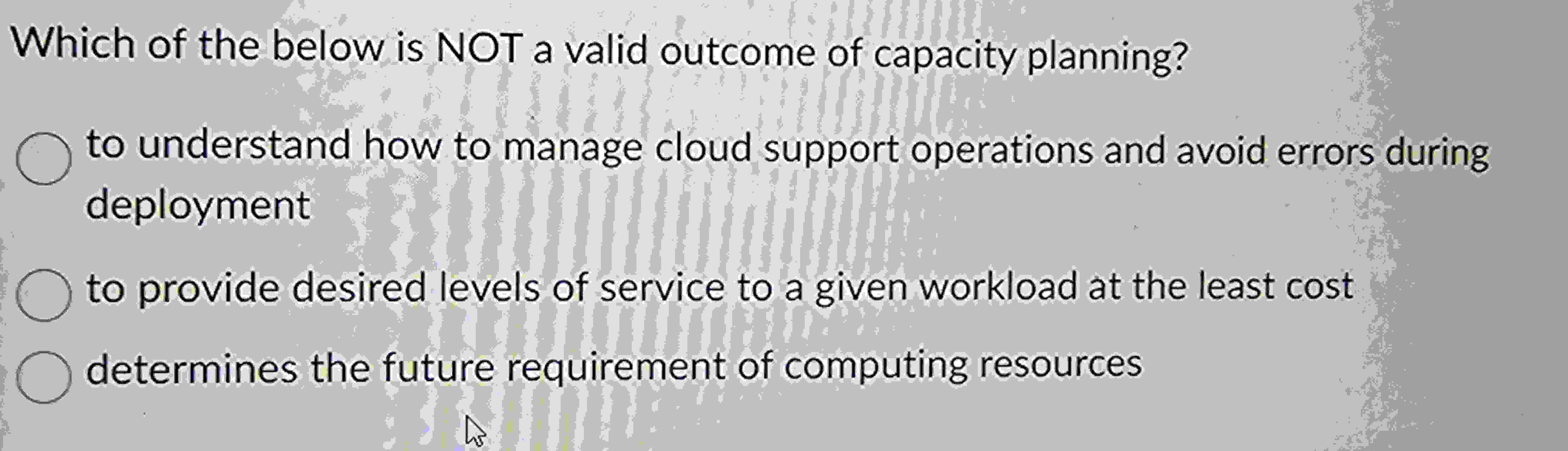 Solved Which Of The Below Is NOT A Valid Outcome Of Capa Chegg