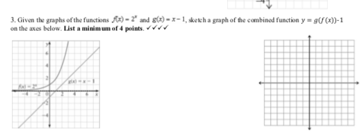 Solved 3. Given the graphs of the functions f(x)=2x and | Chegg.com