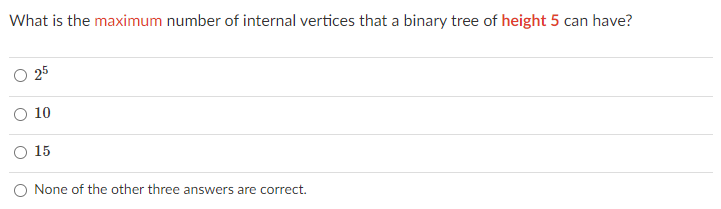 Solved What is the maximum number of internal vertices that | Chegg.com