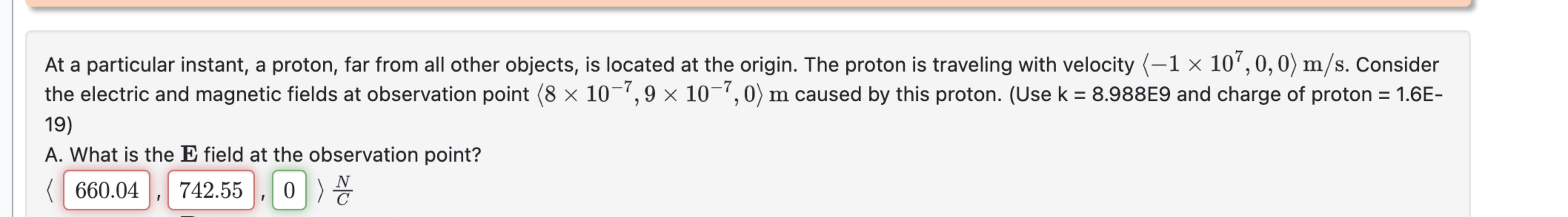 Solved At a particular instant, a proton, far from all other | Chegg.com