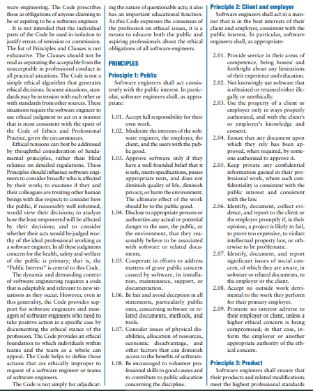 Solved Computer Society and ACM Approve Software Engineering | Chegg.com