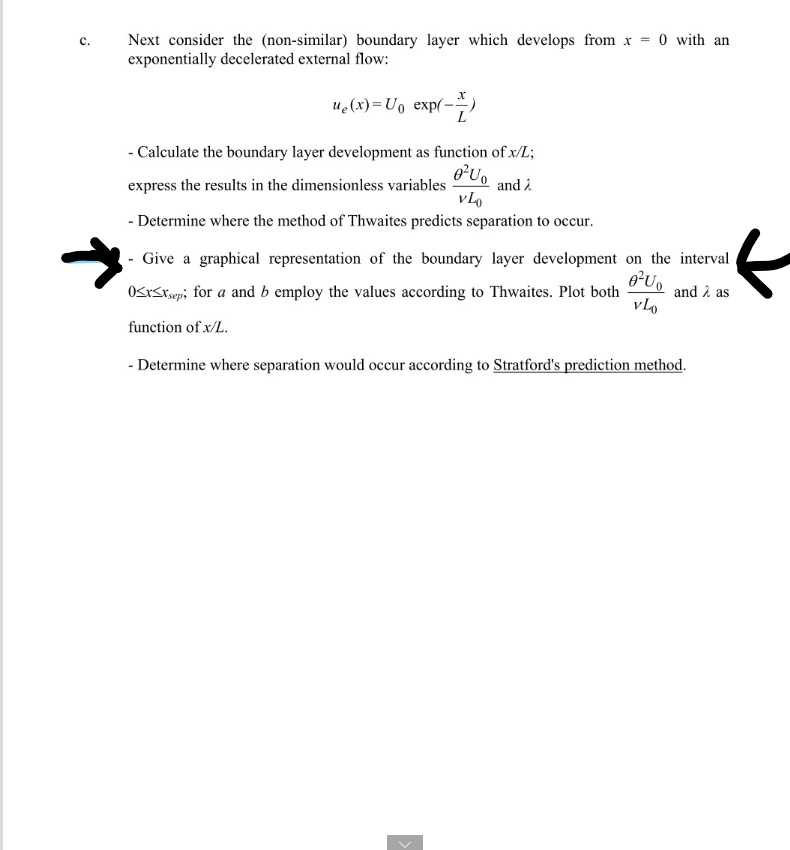 PROBLEM 4.C - Boundary layer development for an | Chegg.com