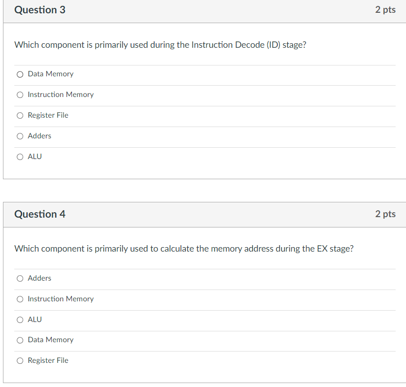 Solved Which component is primarily used during the | Chegg.com