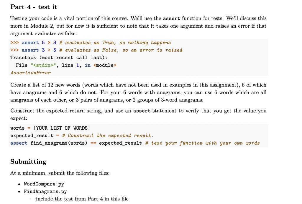 Solved Part 4 Test It Testing Your Code Is A Vital Portion 
