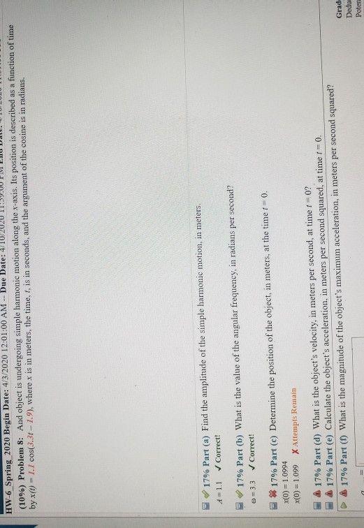 Solved HW-6 Spring 2020 Begin Date: 4/3/2020 12:01:00 AM - | Chegg.com