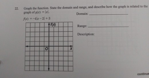 Solved 24. Graph each function. State the domain and range. | Chegg.com