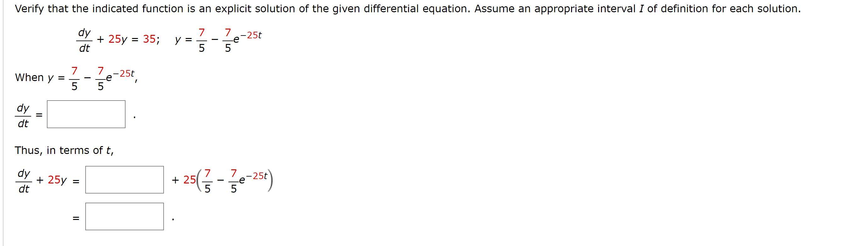 Solved Verify that the indicated function is an explicit | Chegg.com